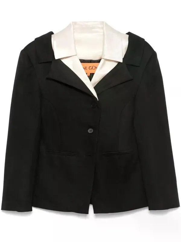 Stine Goya Double-collar Tailored Jacket - Black