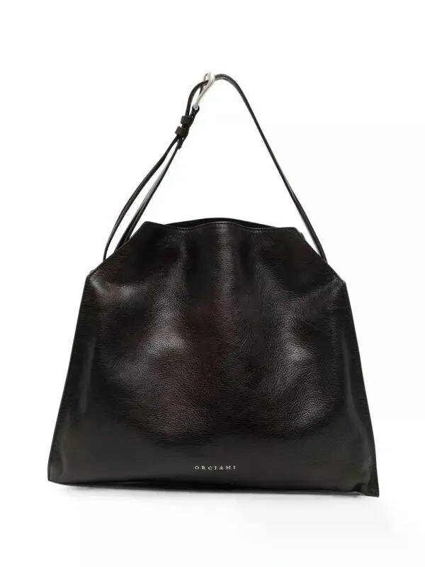 Orciani Grained Leather Tote Bag - Brown