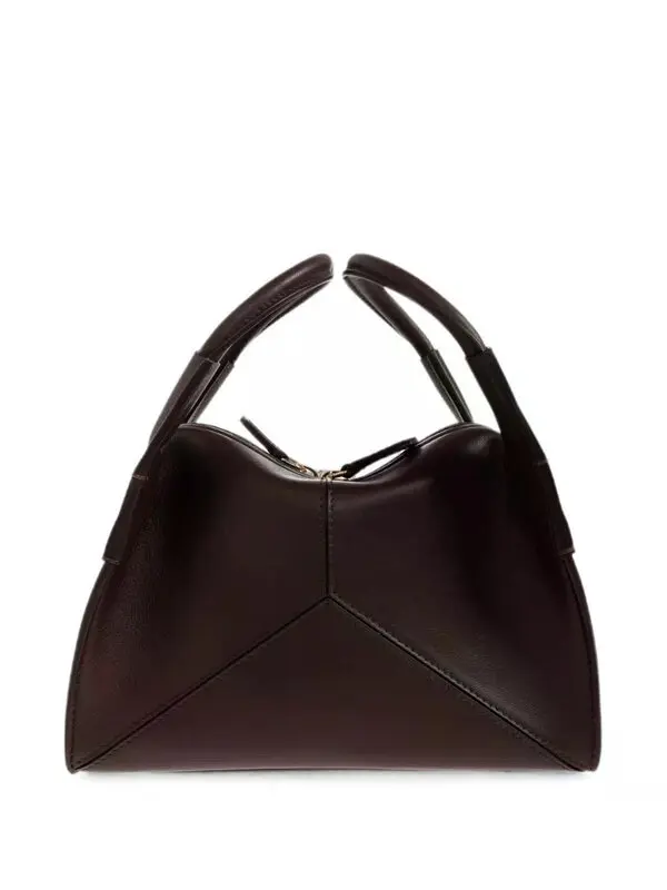 Victoria Beckham Mini Plié Leather Tote Bag - Red