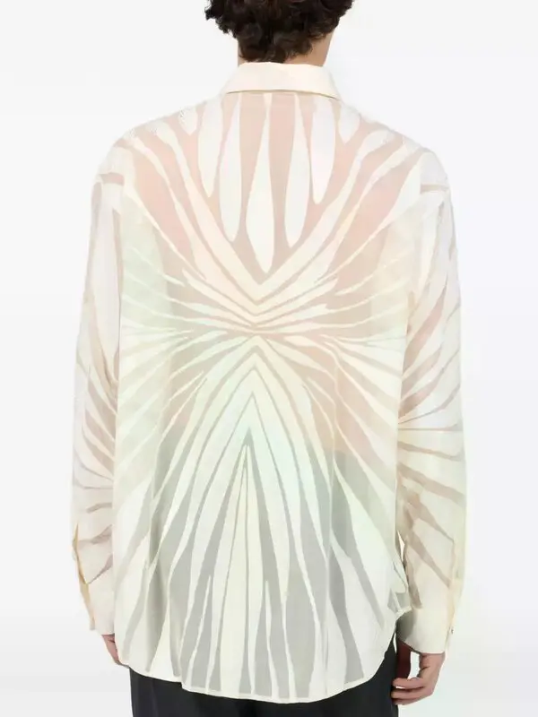 Roberto Cavalli Ray Devoré Print Shirt