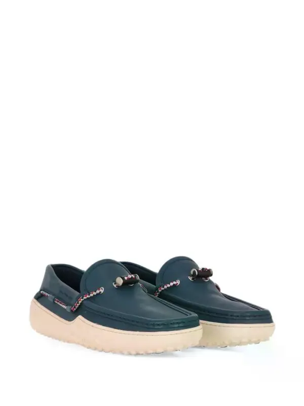 TOD'S Woven-detail Leather Loafers