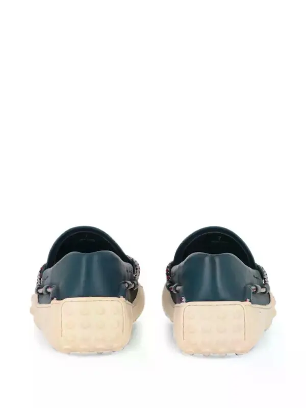 TOD'S Woven-detail Leather Loafers