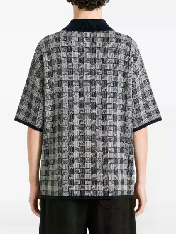 THE ELDER STATESMAN Check-pattern Short-sleeve Polo Shirt