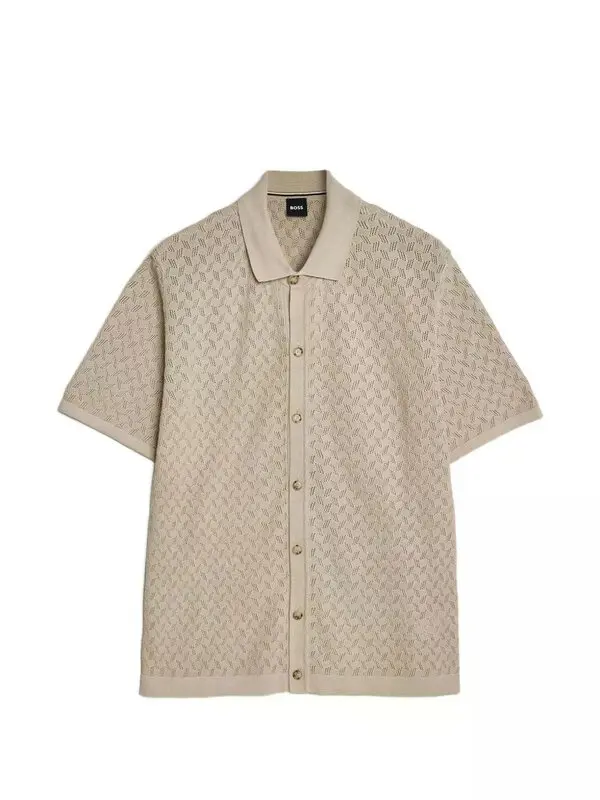 BOSS Pointelle-knit Short-sleeve Jacket