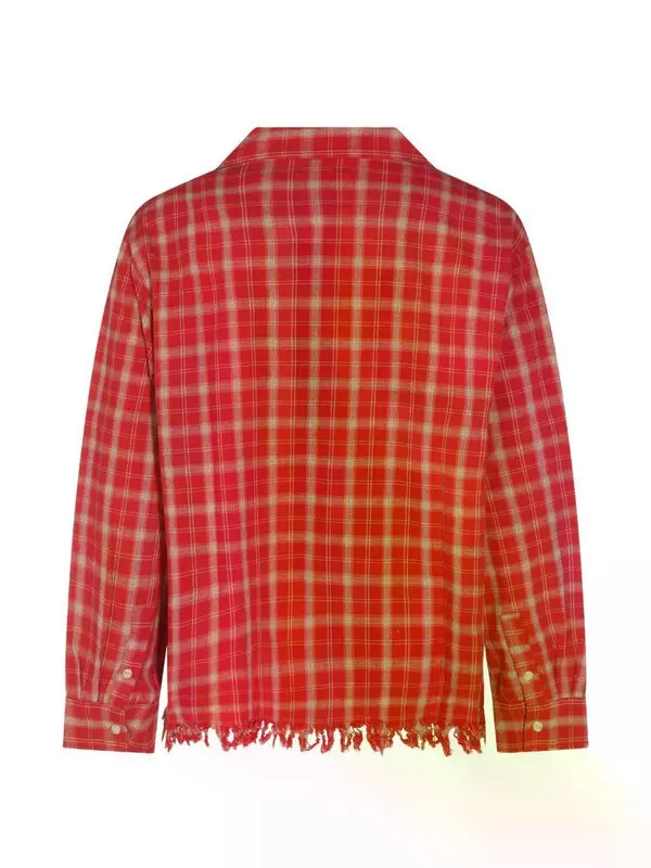 FOUND Plaid Frayed-edge Shirt