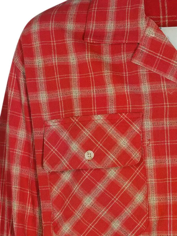 FOUND Plaid Frayed-edge Shirt