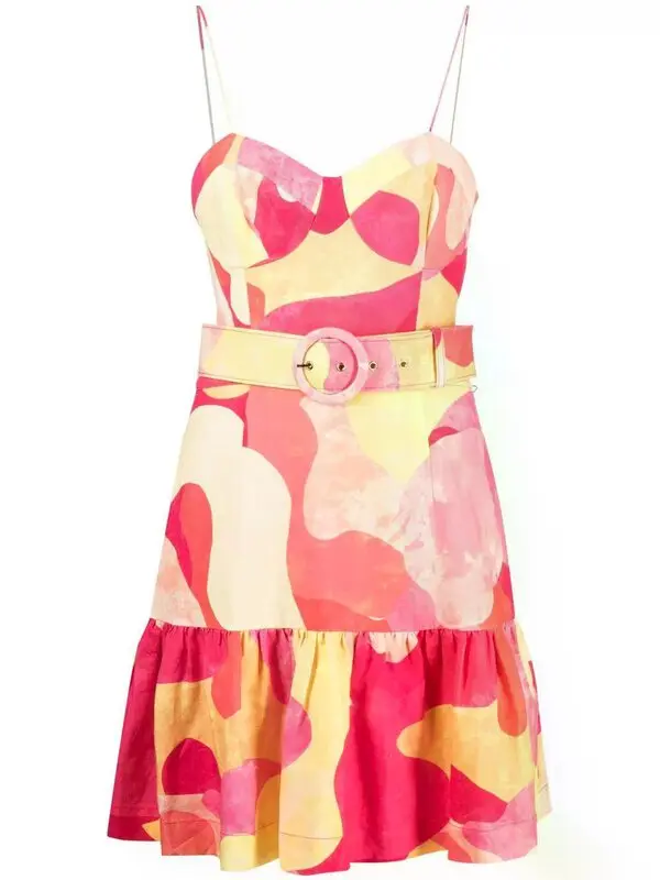 Rebecca Vallance Toretta Abstract-print Mini Dress - Multicolour