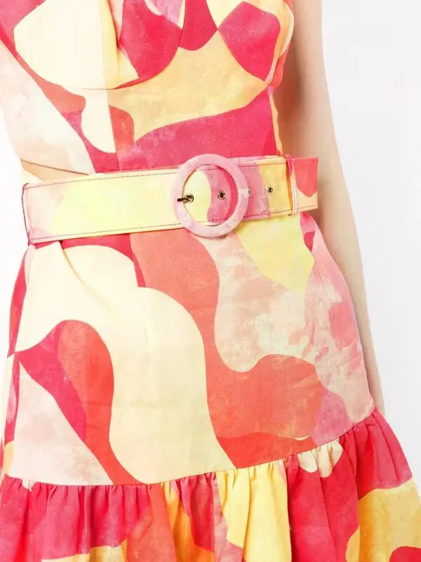 Rebecca Vallance Toretto Abstract-print Mini Dress