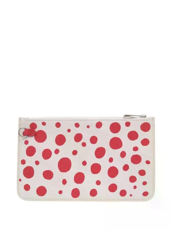 LOUIS VUITTON 2023 Yayoi Kusama Monogram Giant Empreinte Infinity Dots Neverfull Mm Pochette Clutch Bag - Red