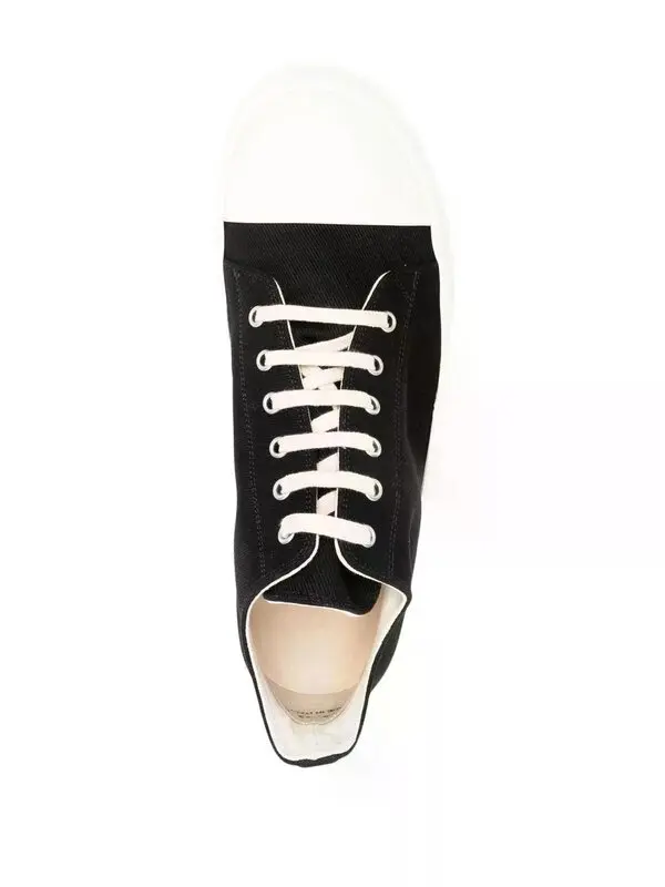 Rick Owens Lace-up Low-top Sneakers - Black