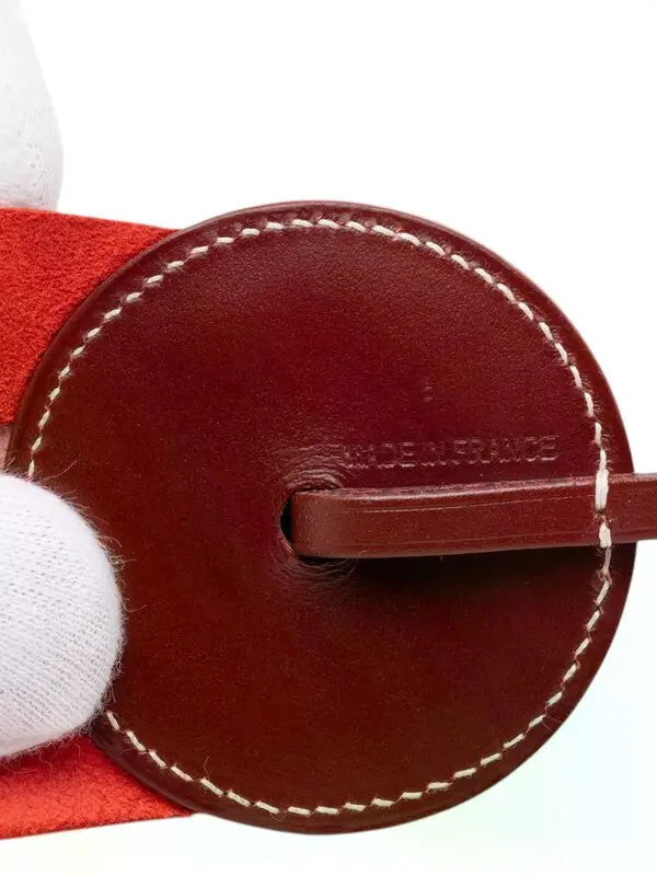 Hermès 2000-2026 Hunter Cowhide And Milo Lambskin Paddock Flot Ribbon Bag Charm Key Chain - Red