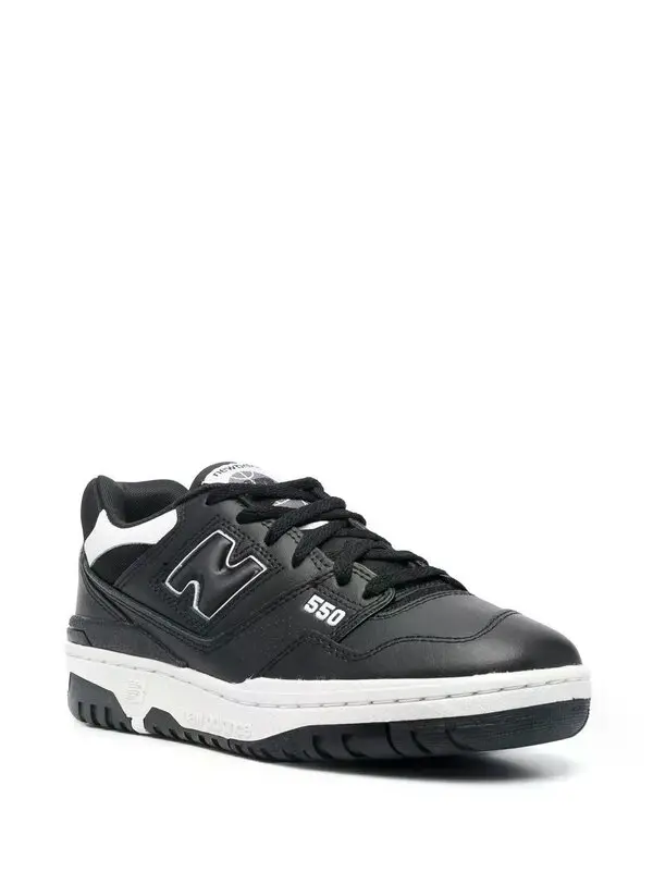 NEW BALANCE Leather Lace-up Logo Patch Sneakers