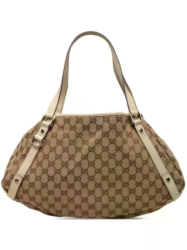 Gucci 2000-2015 Gg Canvas Abbey D Ring Tote Bag - White