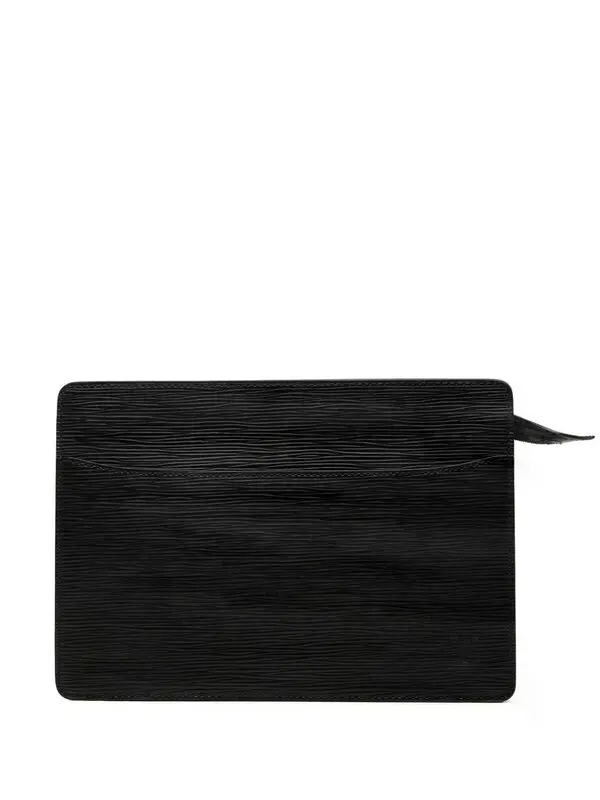 LOUIS VUITTON 2005 Epi Pochette Homme Clutch Bag - Black