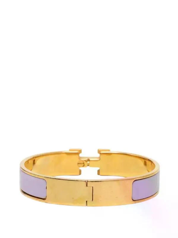 Hermès Enamel And Gold-plated Metal Clasp Bracelet