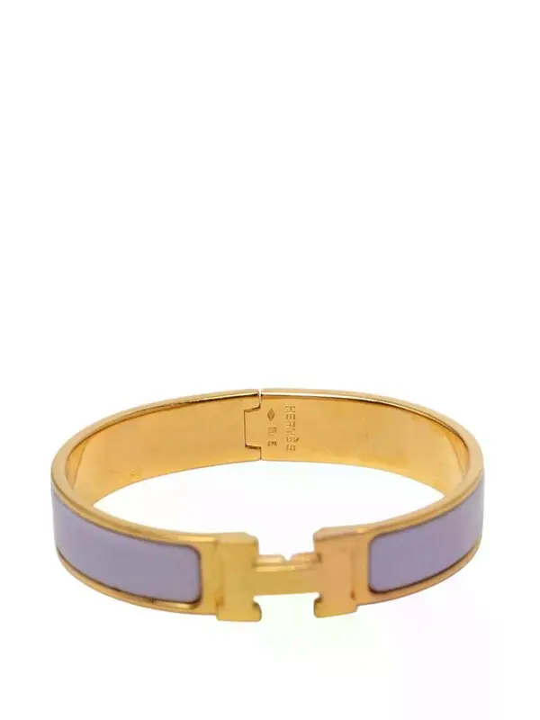 Hermès Enamel And Gold-plated Metal Clasp Bracelet