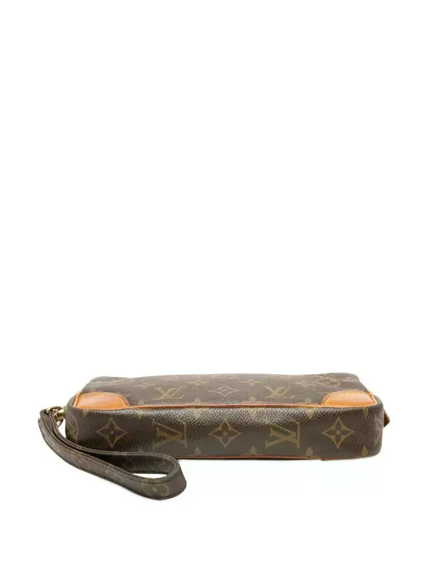 LOUIS VUITTON 1990 Monogram Marly Dragonne Pm Clutch Bag - Brown