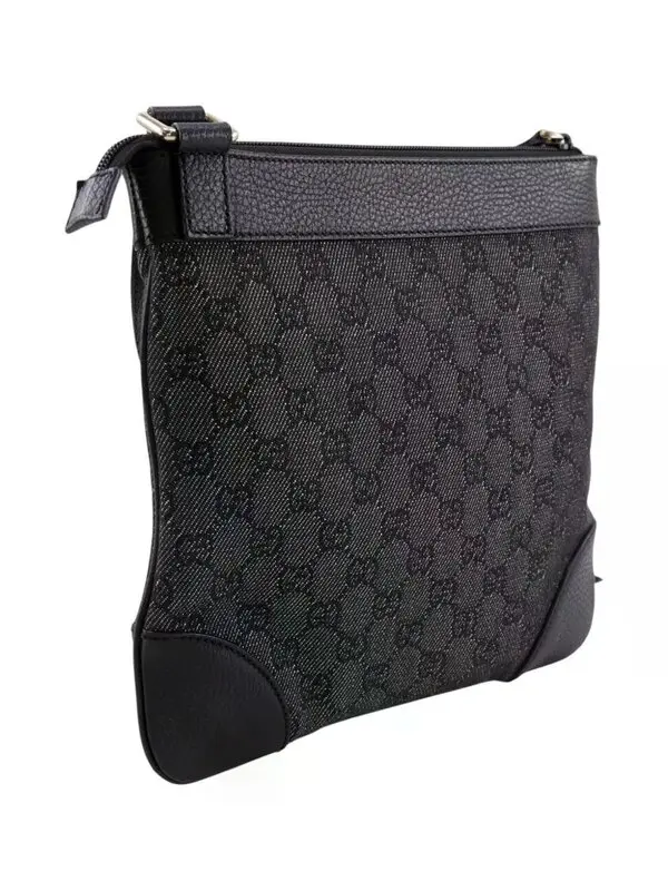 Gucci 2000-2015 Gg Denim Nailhead Crossbody Bag