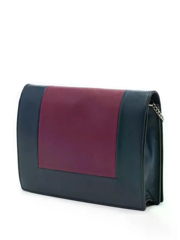 Celine Leather Frame Wallet On Chain Crossbody Bag - Red
