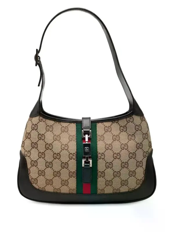 Gucci 2000-2015 Gg Canvas Web Jackie Shoulder Bag - Neutrals