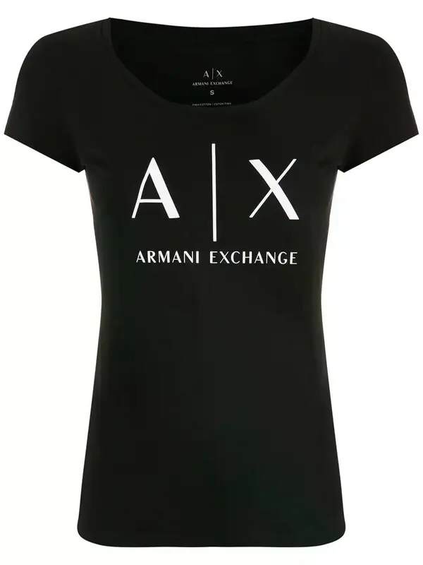 Armani Exchange Logo-print Cotton T-shirt - Black