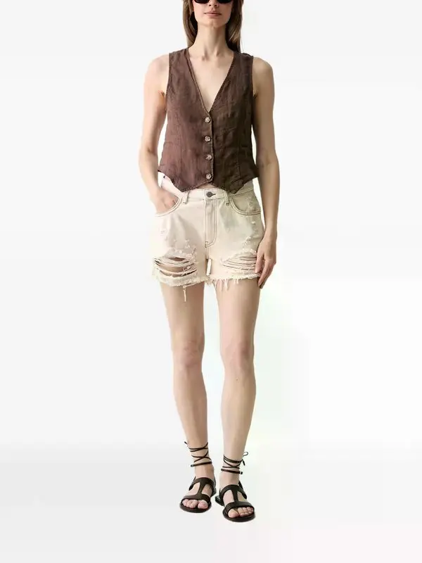 HAVEONE Distressed Frayed Shorts