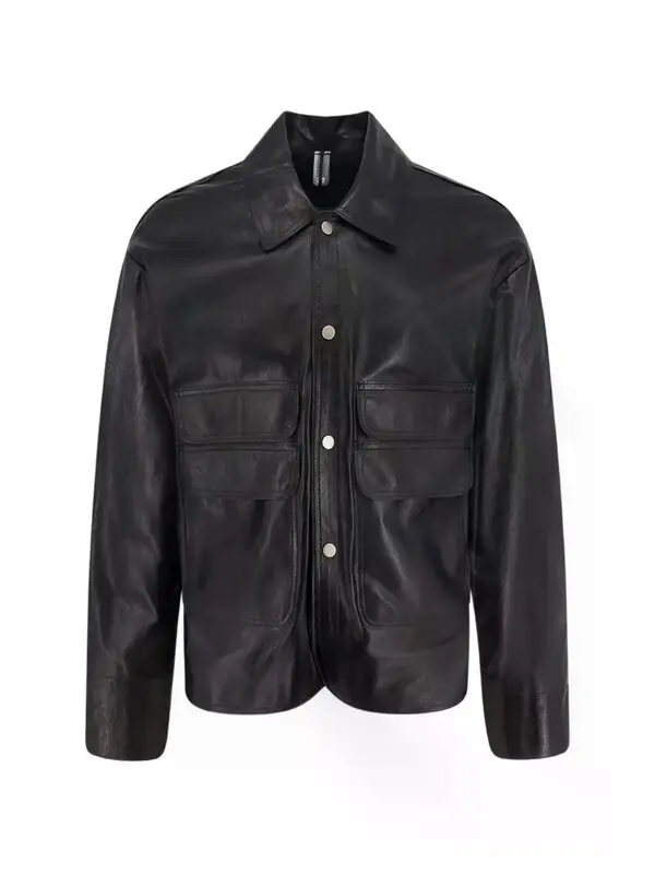 DFOUR Flap-pocket Leather Jacket