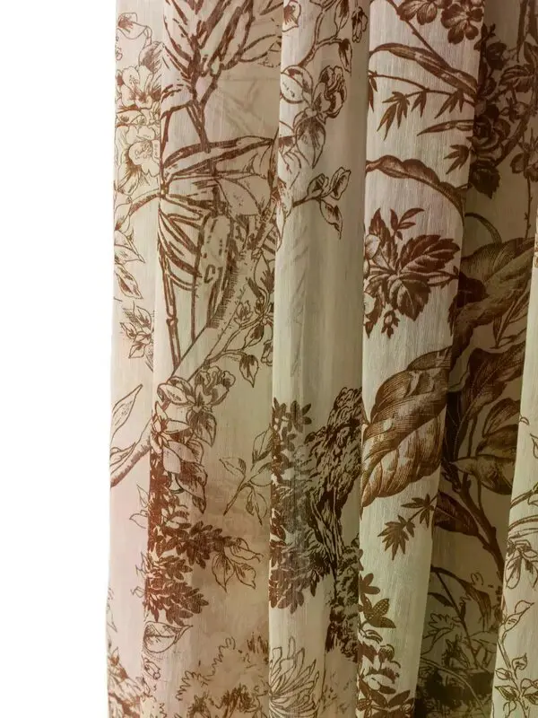 CO.GO Floral-print Gathered Long Skirt