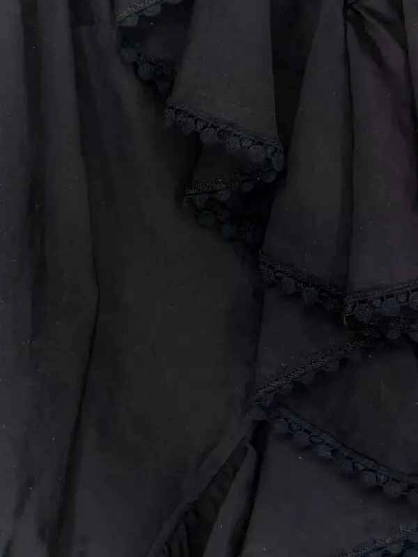 ACTUALEE Embroidered Ruffled Shirt
