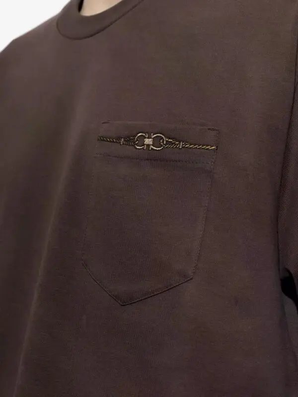 FERRAGAMO Gancini-detail Pocket T-shirt