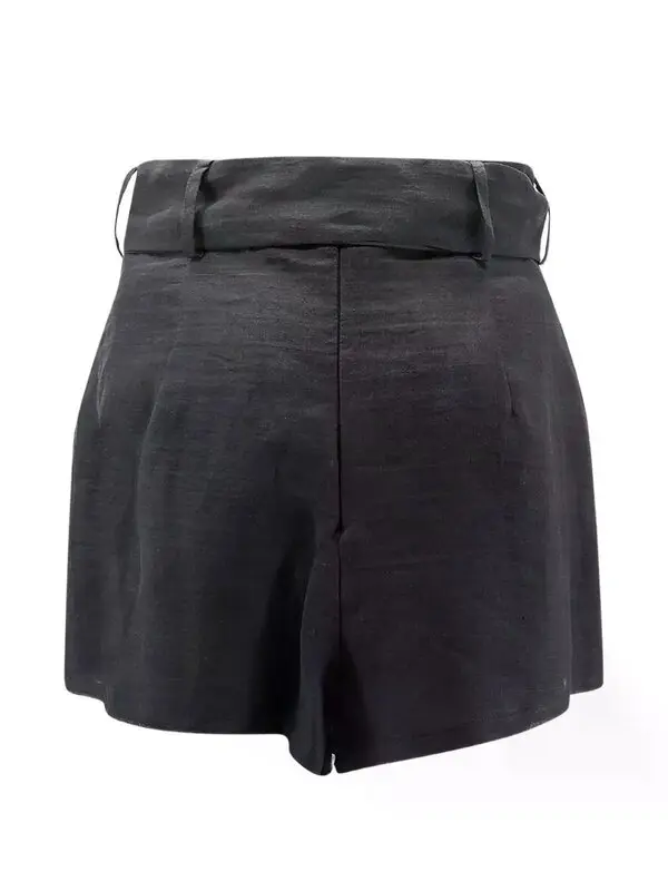 LAVI COUTURE Dafne Belted Pleated Shorts