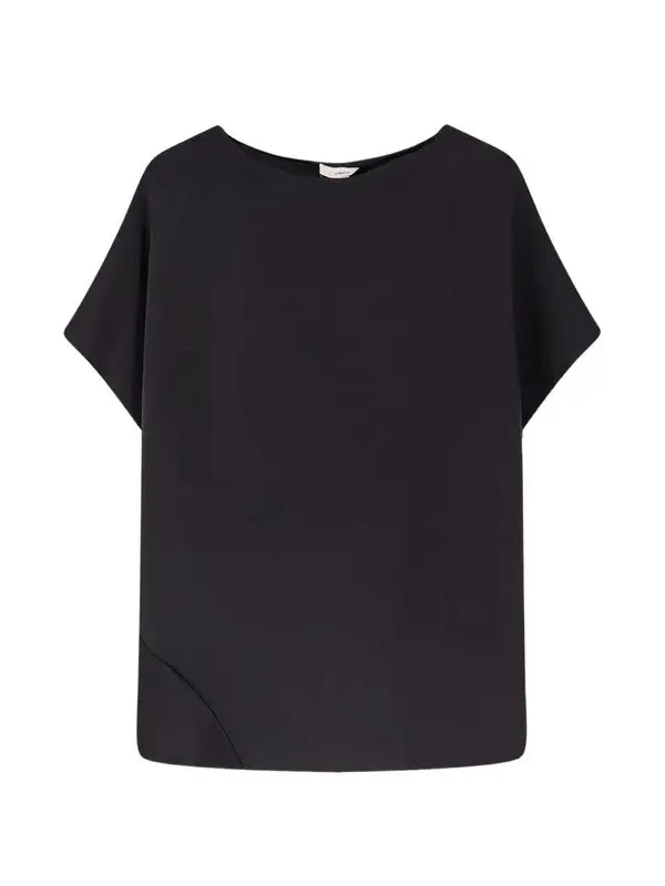 Vince Satin-finish Short-sleeve Top - Black