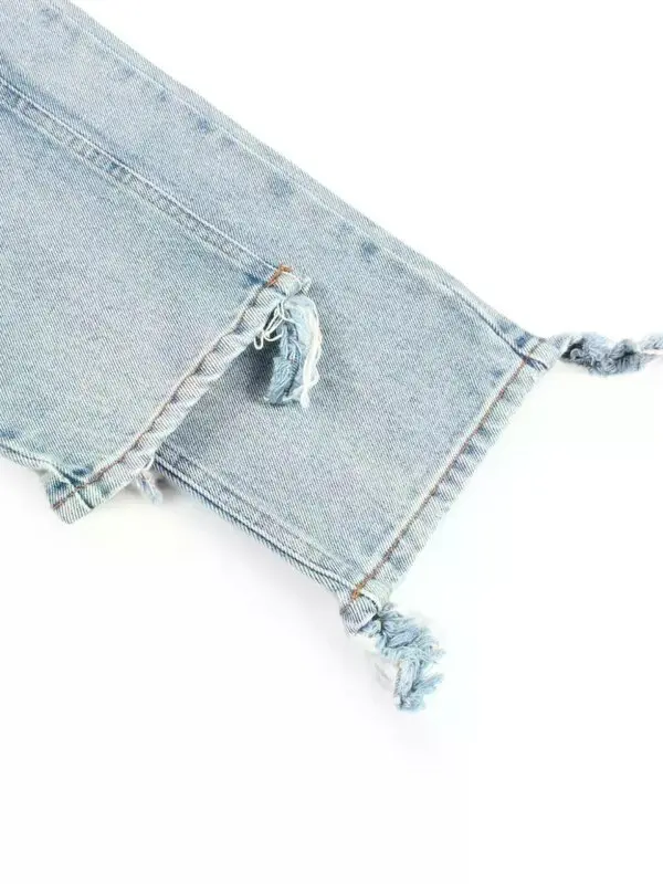 Balenciaga 2010s Distressed Straight-leg Jeans