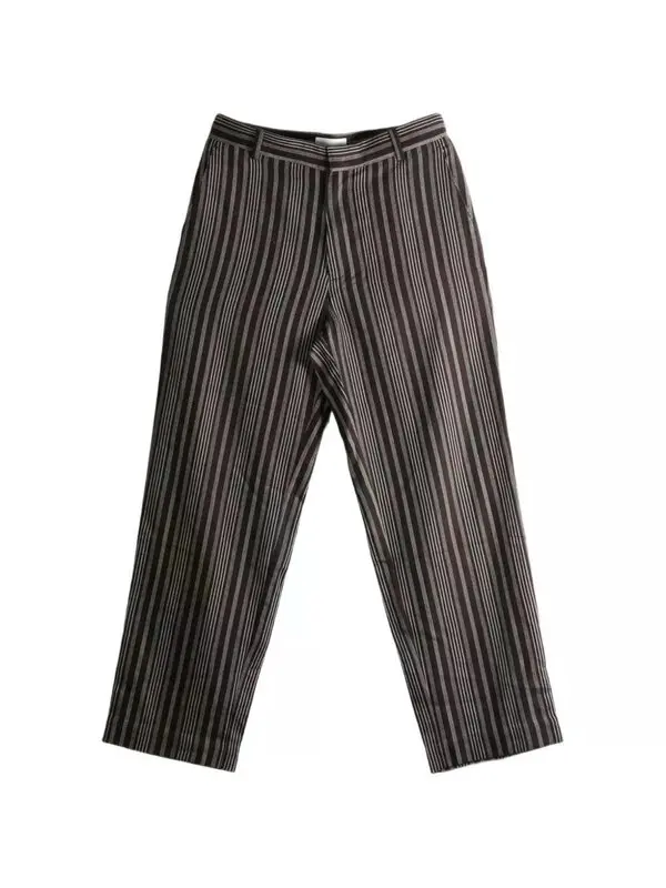 THE ELDER STATESMAN Striped Straight-leg Trousers