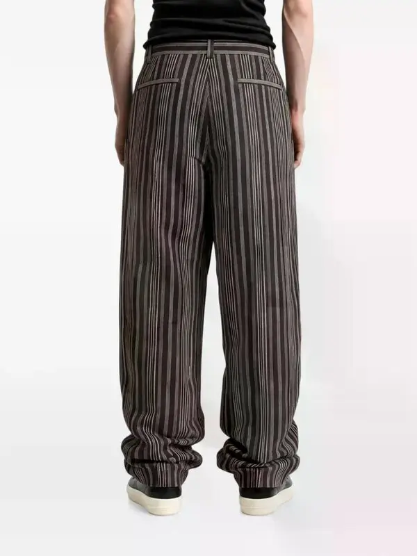 THE ELDER STATESMAN Striped Straight-leg Trousers