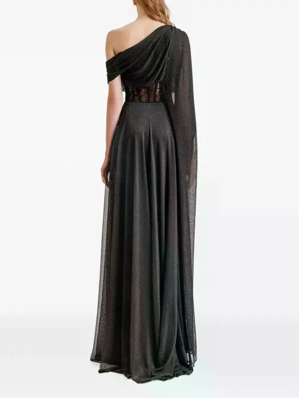GEMY MAALOUF Asymmetrical-neckline Draped Maxi Dress