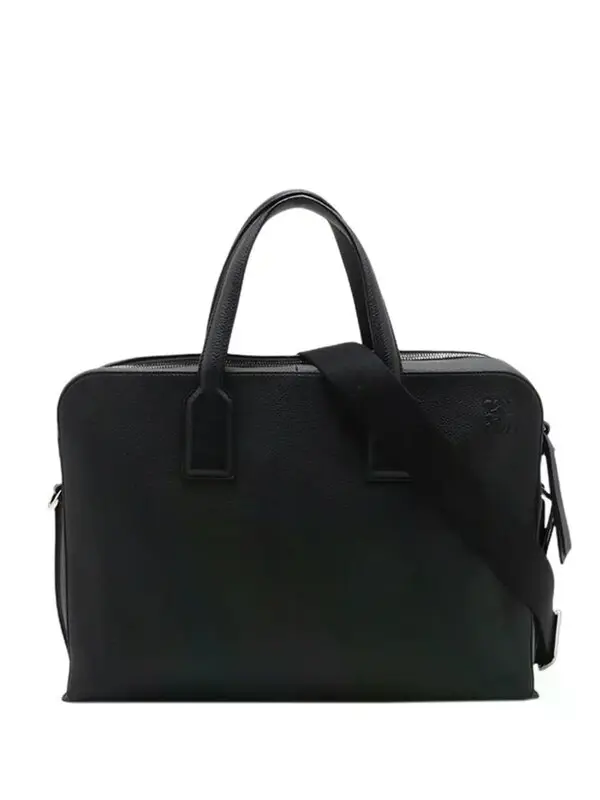 Loewe 2026 Leather Goya Slim Business Bag - Black