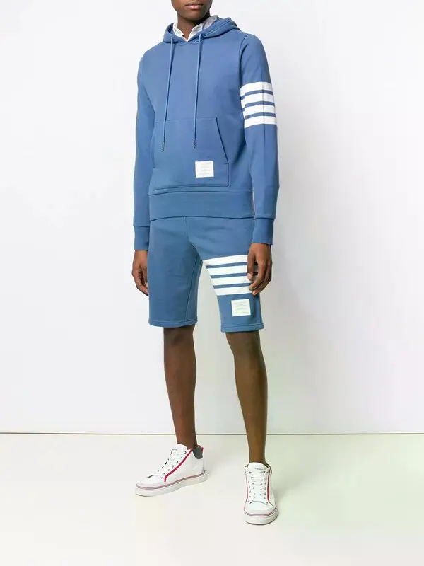 Thom Browne 4-bar Stripe Logo-patch Hoodie