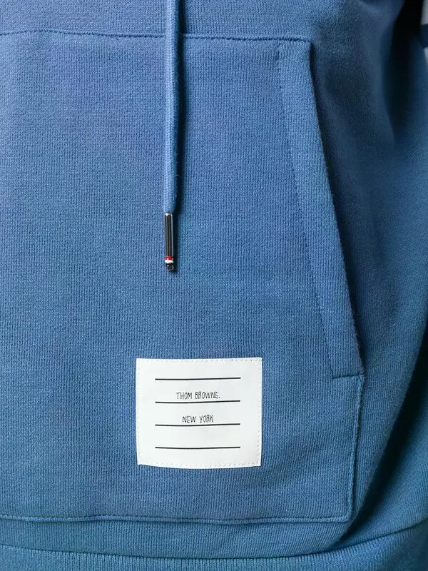 Thom Browne 4-bar Stripe Logo-patch Hoodie