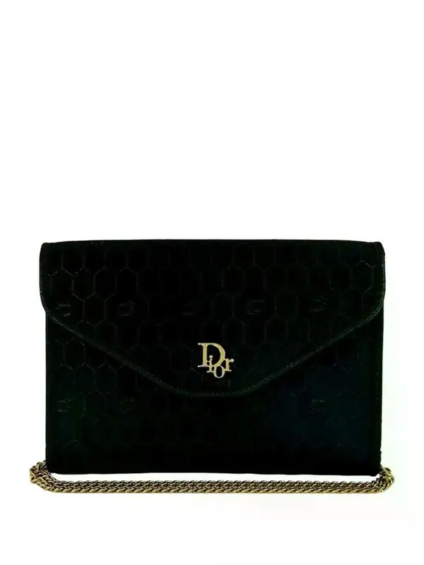 Dior 1980-1990 Honeycomb Crossbody Bag - Black