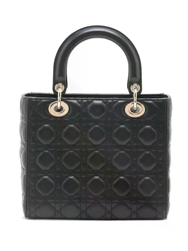 Dior 2000-2026 Medium Lambskin Cannage Lady Satchel