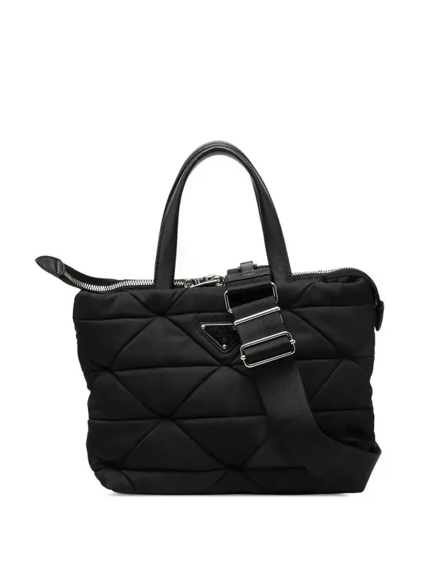 Prada 2013 Small Padded Re Nylon Tote Satchel