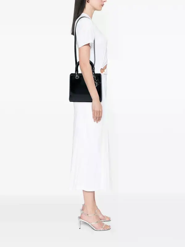 Dior 2013 Medium Patent Lady Satchel - Black