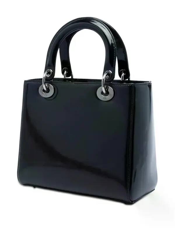 Dior 2013 Medium Patent Lady Satchel - Black
