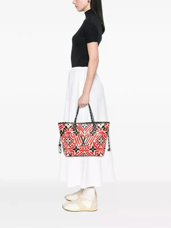 LOUIS VUITTON Monogram Giant Crafty Neverfull Mm Tote Bag - Red