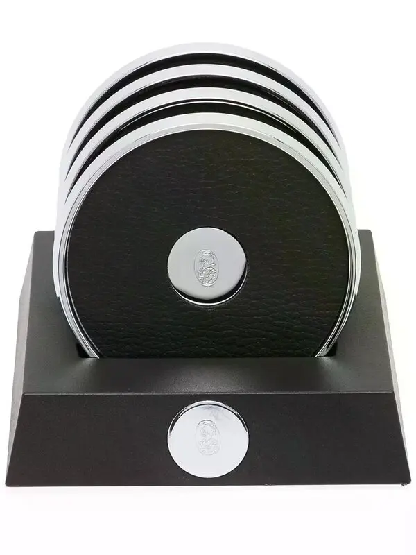 EL CASCO Pebbled-finish Coaster Set - Silver