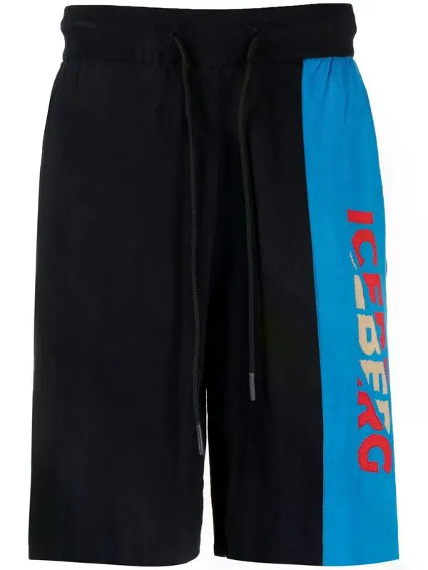 Iceberg Logo Knit Track Shorts