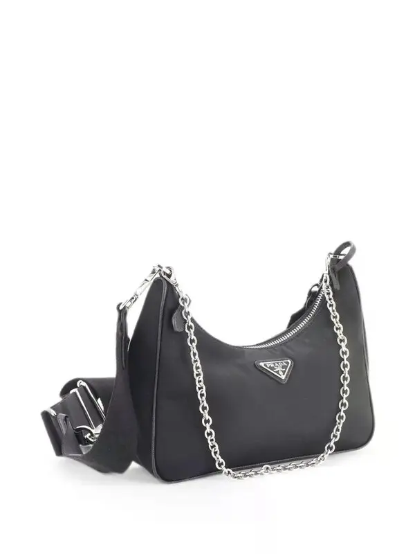 Prada Re-edition 2005 Shoulder Bag Tessuto Small Crossbody Bag - Black