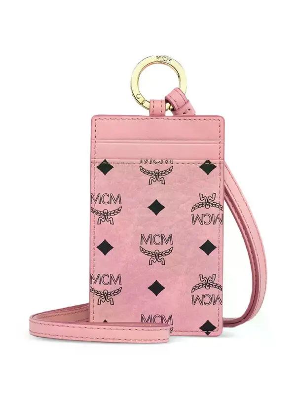 Mcm Visetos Lanyard Card Holder