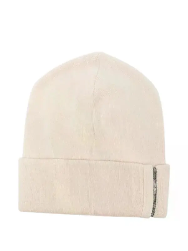 Brunello Cucinelli Monili-embellished Beanie Hat - Neutrals